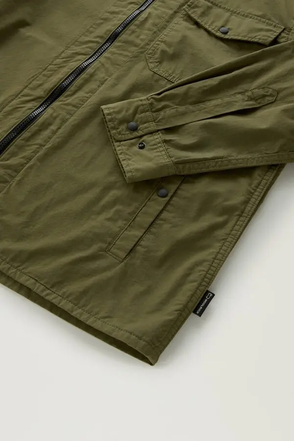 Woolrich Zip-up Long-sleeved Overshirt - Green