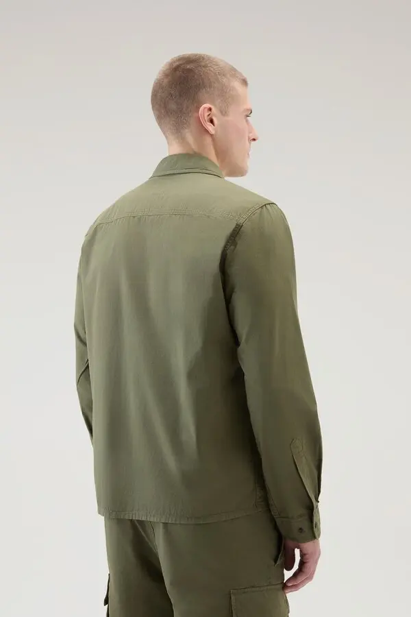 Woolrich Zip-up Long-sleeved Overshirt - Green