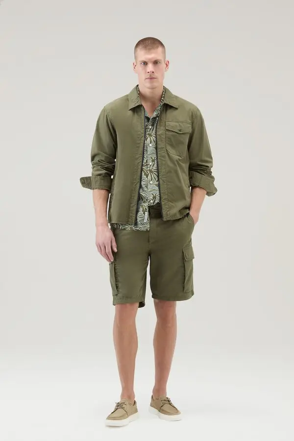 Woolrich Zip-up Long-sleeved Overshirt - Green