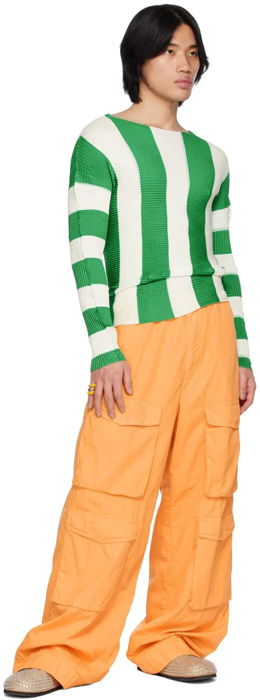 Sunnei Pleated Striped T- Shirt