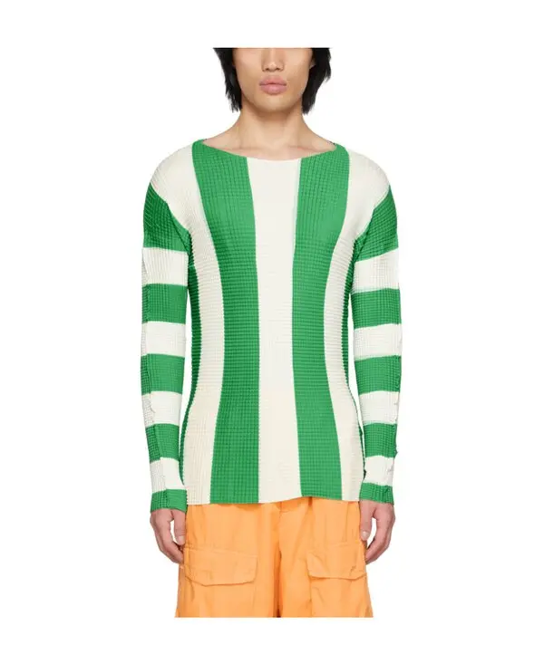 Sunnei Pleated Striped T- Shirt