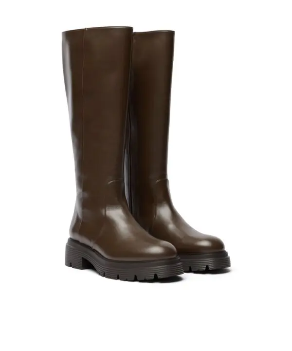 STUART WEITZMAN Hudson Lite Zip Boot - Walnut