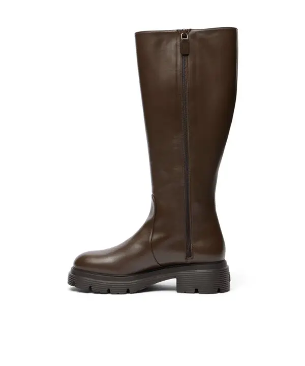 STUART WEITZMAN Hudson Lite Zip Boot - Walnut