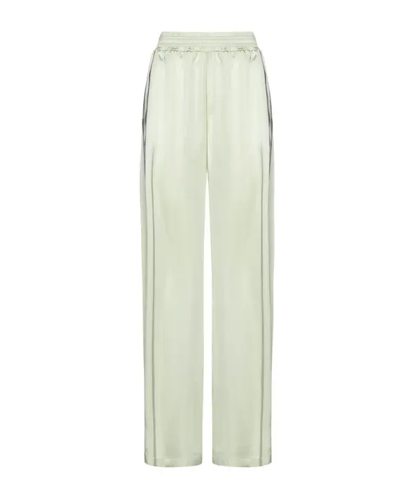Fabiana Filippi Satin Elasticated Waistband Trousers - White