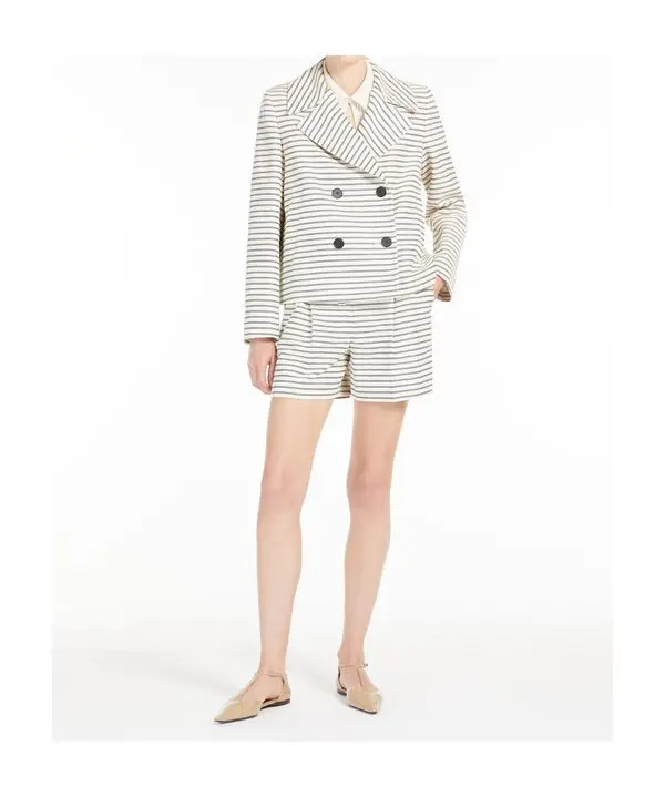 Max Mara Striped Ottoman Bermuda Shorts