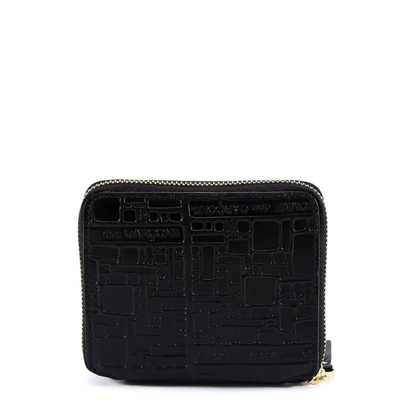 Comme Des Garçons Embossed Logotype Wallet - Black