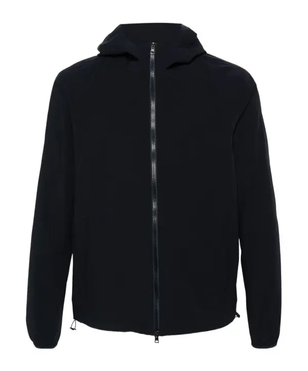 Herno Zip-up Hooded Jacket - Black
