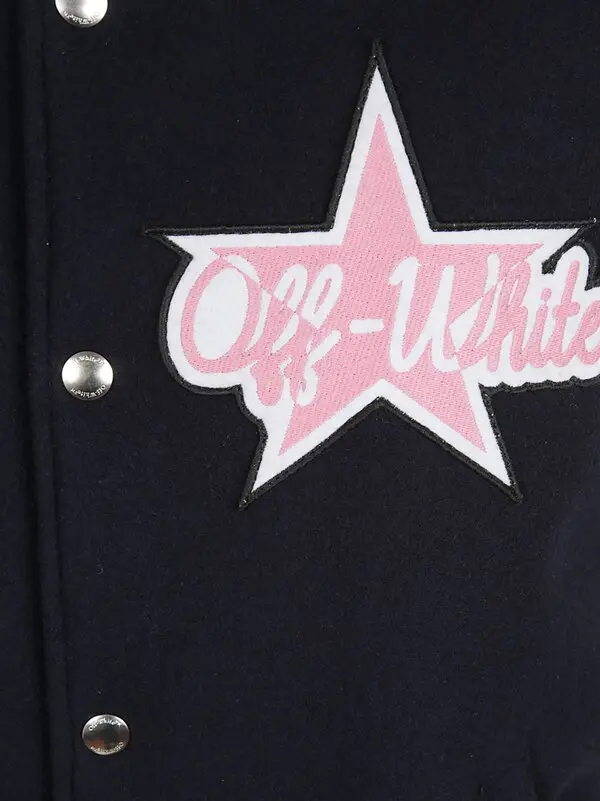 Off-White Logo Detailed Long Sleeved Jacket