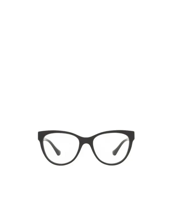 Versace Logo Flat Eyeglasses - Black