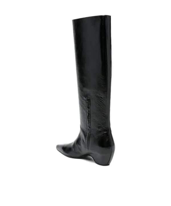 Khaite Pointed-toe Pull-on Boots With Kitten Heel