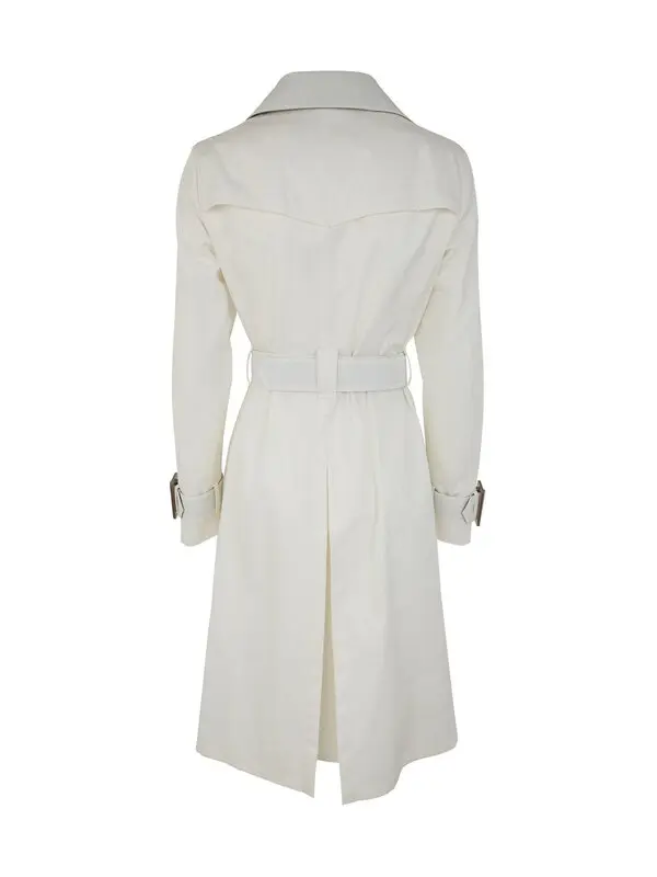 Herno Belted Double-breasted Trench Coat - White