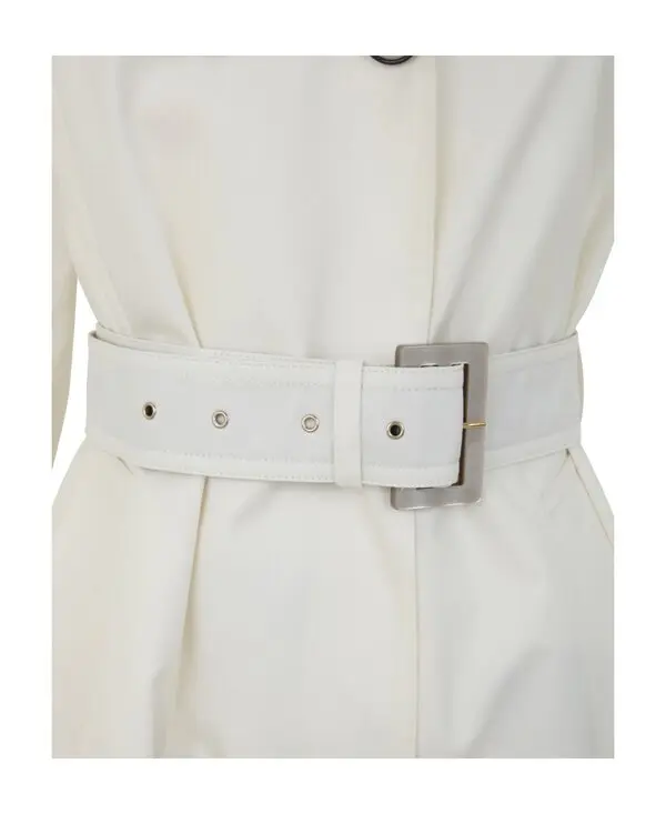 Herno Belted Double-breasted Trench Coat - White