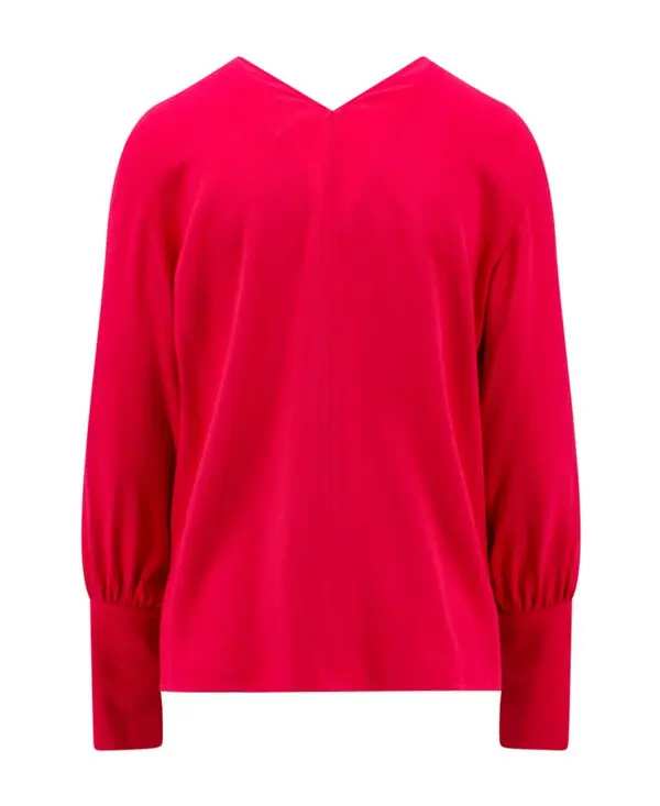 Erika Cavallini V-neck Long-sleeved Blouse - Red