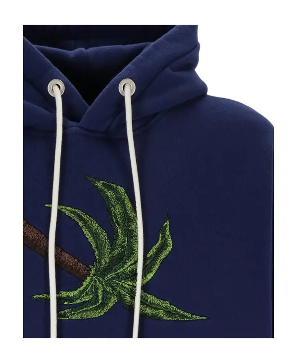 Palm Angels Broken Palm Logo Hoodie - Black
