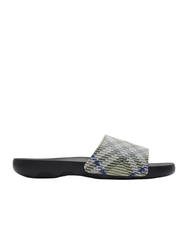 Burberry Vintage Check Pattern Slip-on Slides - Black