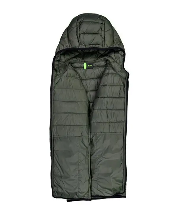 Hugo Boss Quilted Hooded Jacket With Logo Detail