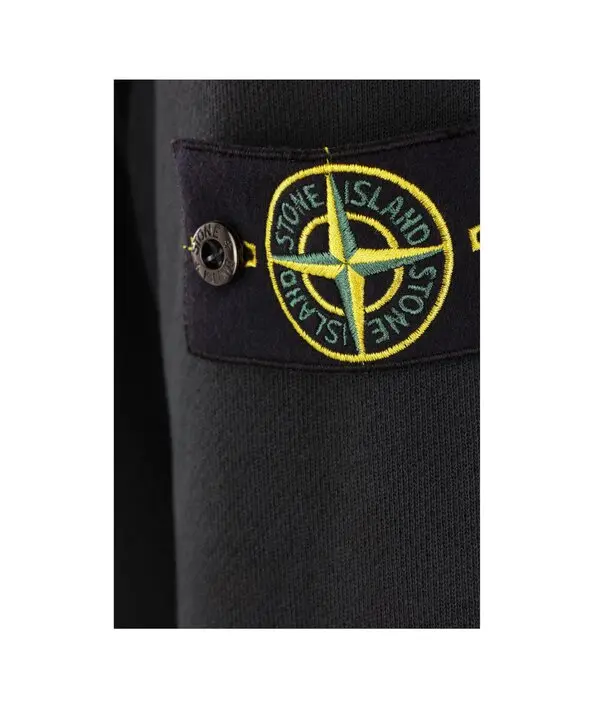 Stone Island Long-sleeved Hoodie - Black