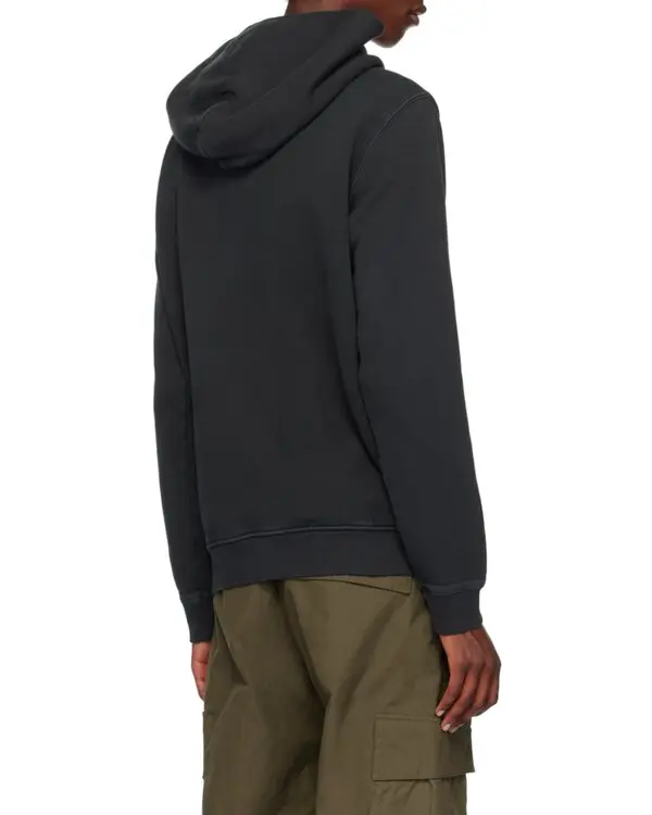 Stone Island Long-sleeved Hoodie - Black