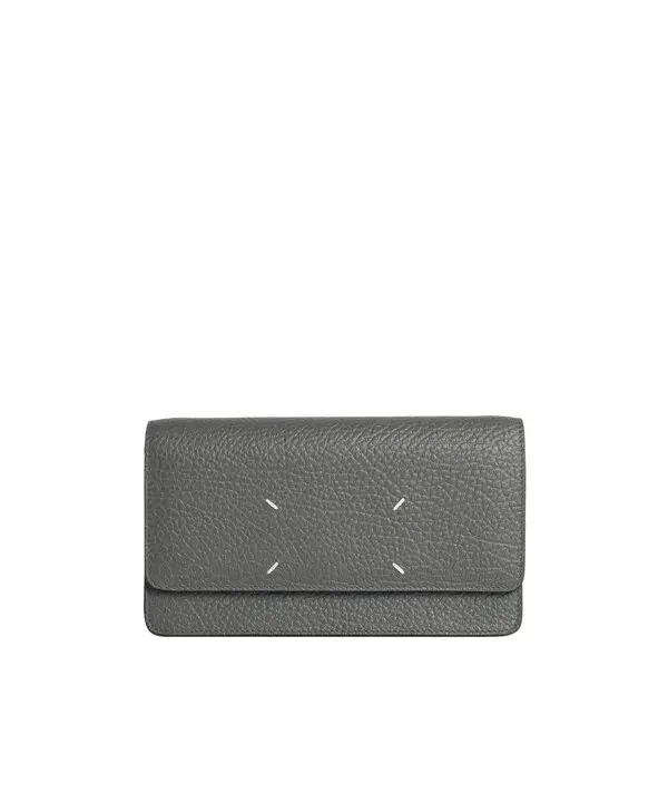 MAISON MARGIELA Leather Wallet Chain - Grey