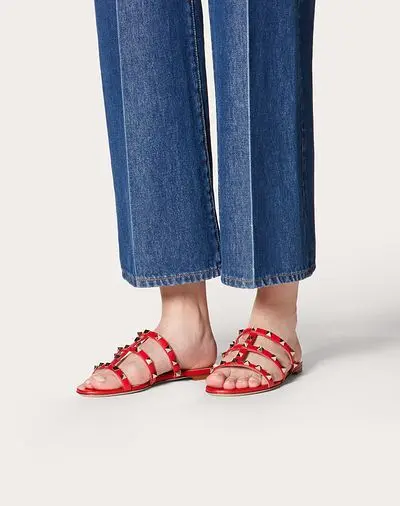 Valentino Garavani Rockstud Flat Sandals - Multicolor