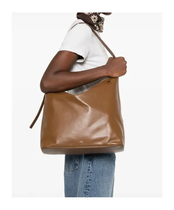 A.p.c. Logo Printed Zipped Tote Bag
