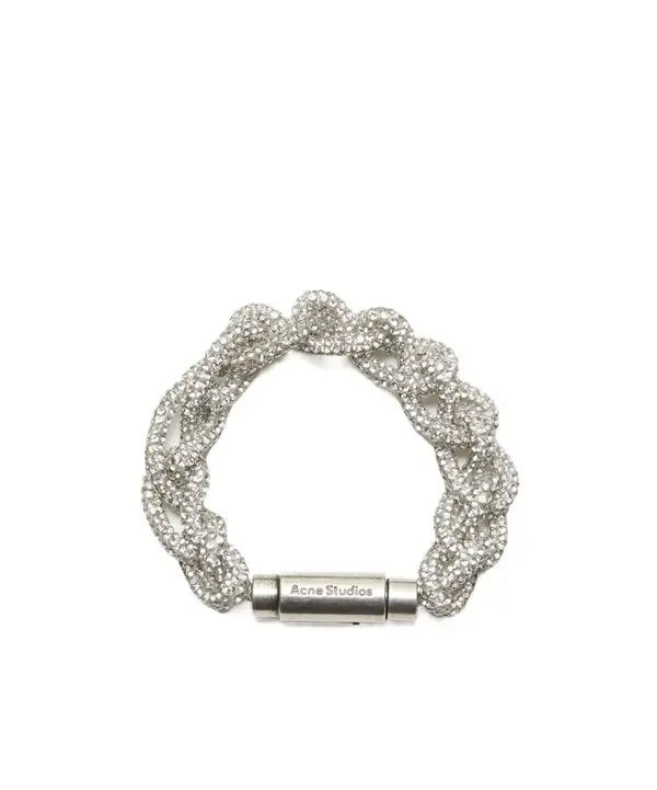 Acne Studios Crystal-embellished Cord Bracelet - Yellow