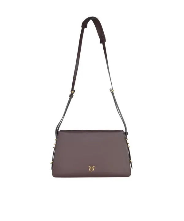 Pinko Logo Plaque Shoulder Bag - Gray