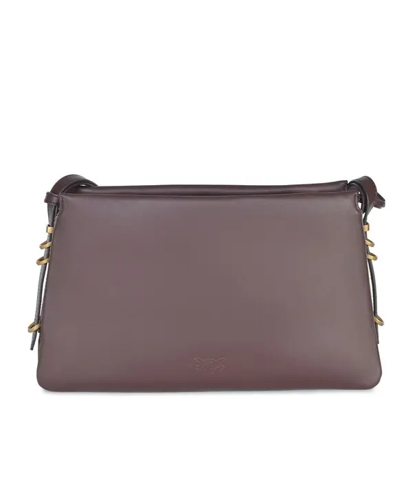 Pinko Logo Plaque Shoulder Bag - Gray