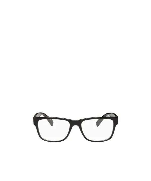 Versace Logo Detail Eyeglasses - Black