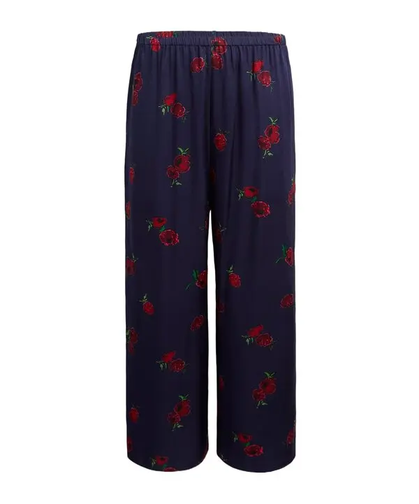 Khaite Mindy Floral Printed Pants - Black