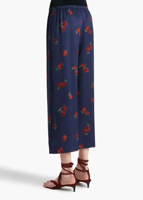 Khaite Mindy Floral Printed Pants - Black