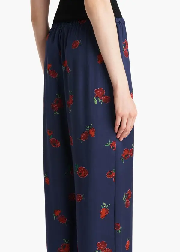Khaite Mindy Floral Printed Pants - Black