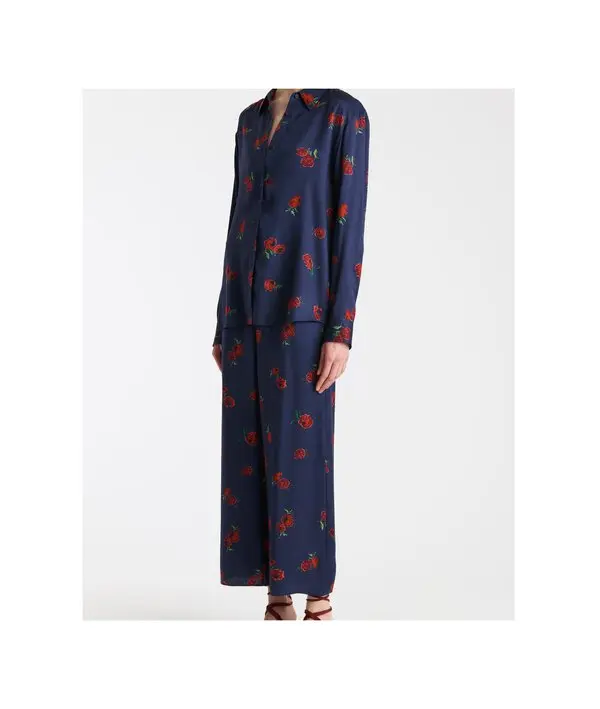 Khaite Mindy Floral Printed Pants - Black