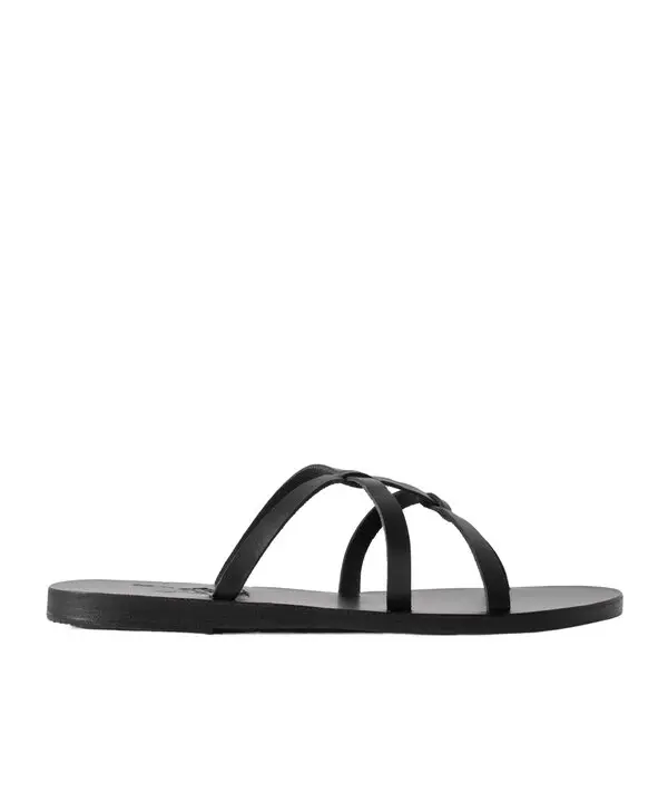 ANCIENT GREEK SANDALS Egopi Slippers - Black