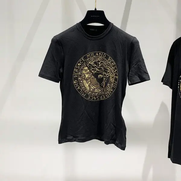 Versace Logo Embellished Round Neck T-shirt