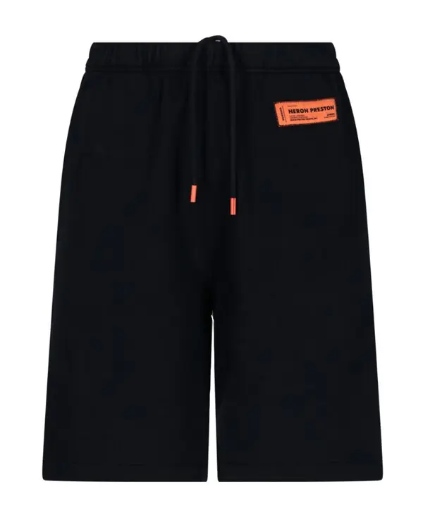 Heron Preston Logo Patch Bermuda Shorts - Black