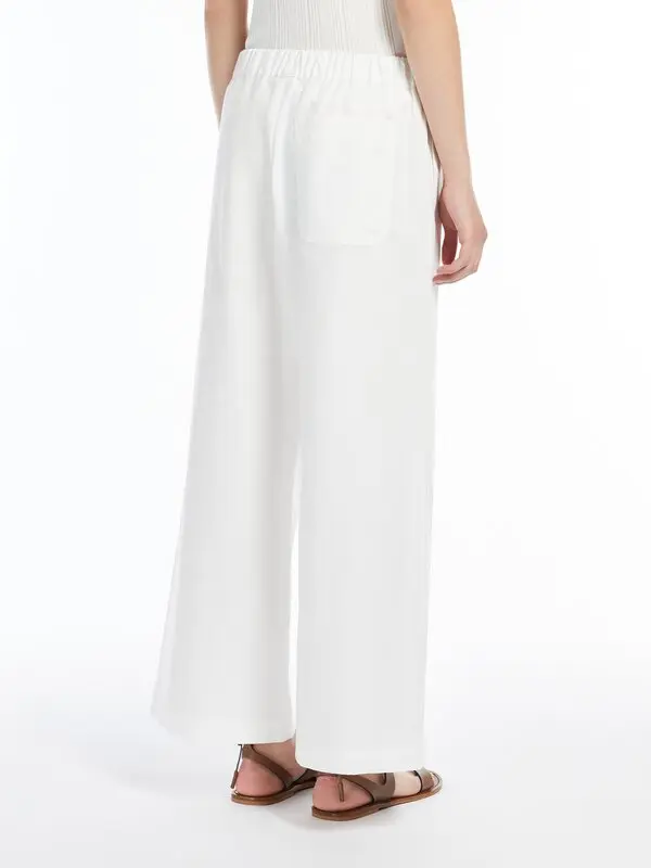 Max Mara Cropped Trousers With Floral Embroidery