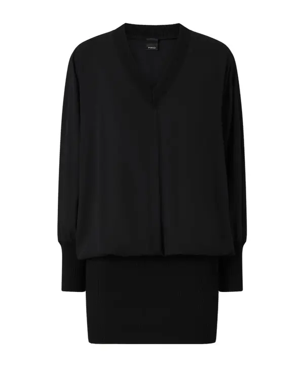 Pinko V-neck Dress - Black