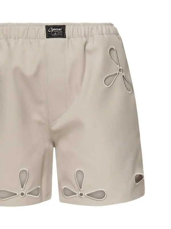 Coperni Logo Patch Cut-out Shorts