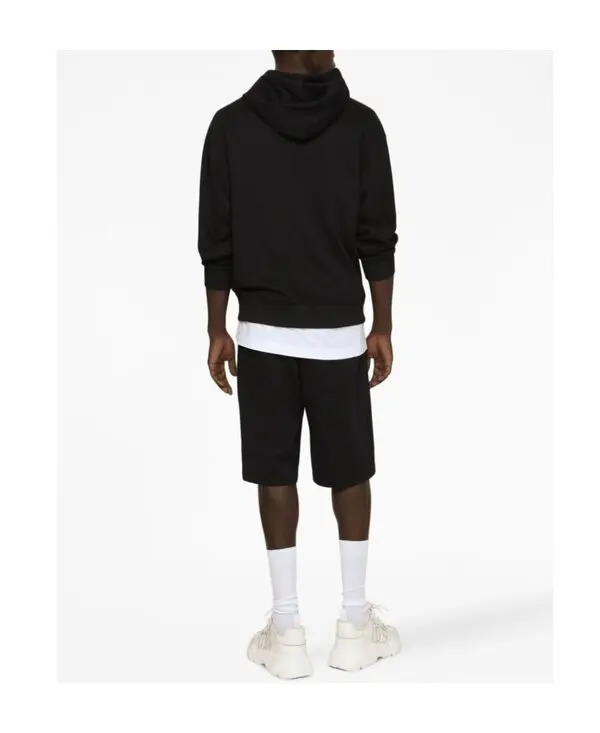 Dolce & Gabbana Thigh-length Drawstring Track Shorts - Black