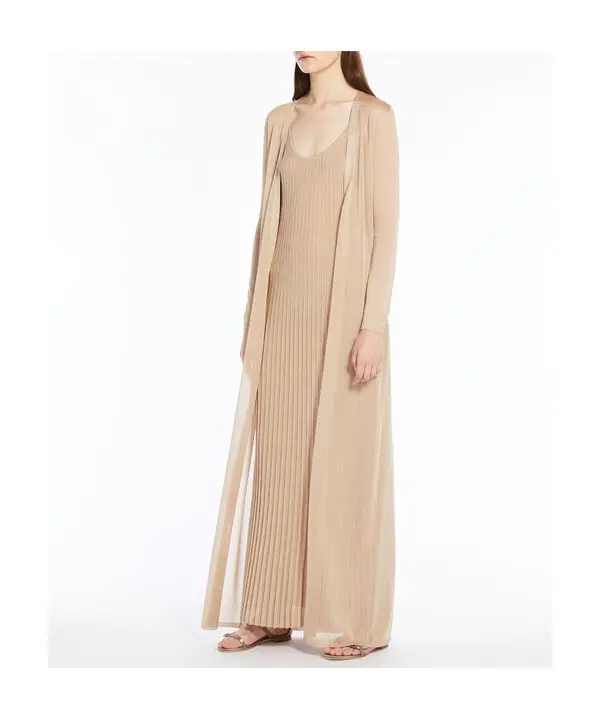 Max Mara Ritmo Sleeveless Ribbed Maxi Dress - Brown