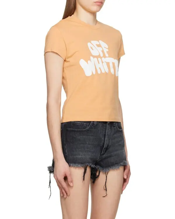 Off-White Logo-print Short-sleeve T-shirt - Nude