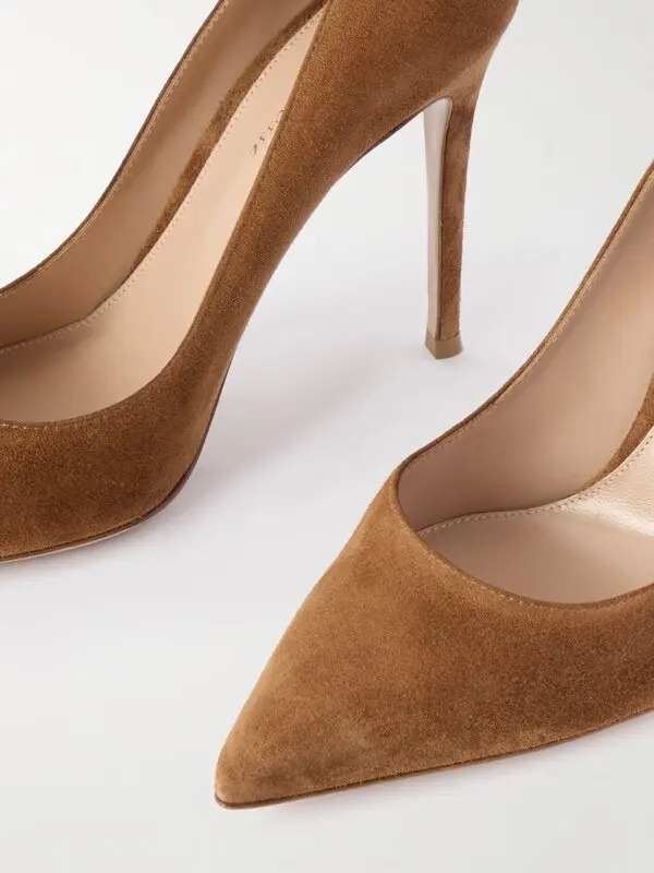 GIANVITO ROSSI 105 Suede High Heels - Tan