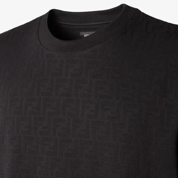 Fendi Ff Jacquard Pique T-shirt - Black