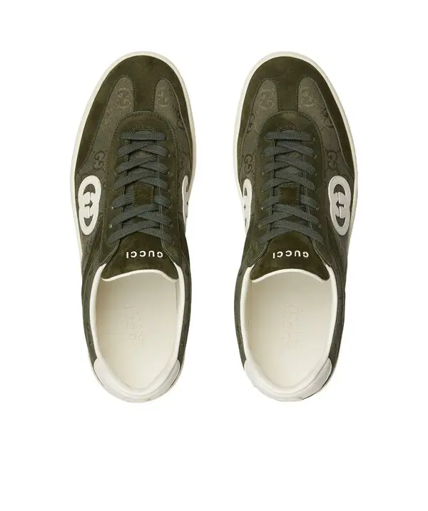 Gucci G75 Sneakers With Interlocking G Logo - Dark Green