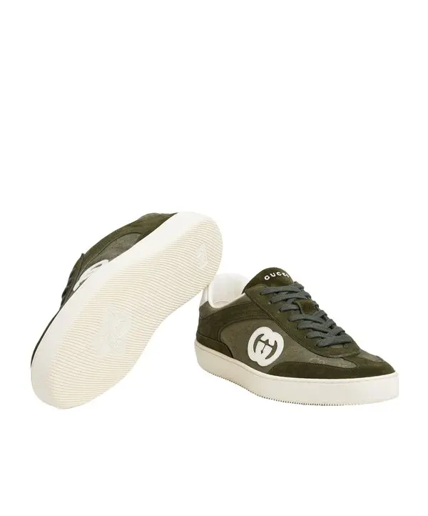 Gucci G75 Sneakers With Interlocking G Logo - Dark Green