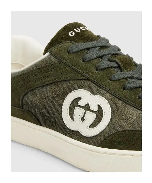 Gucci G75 Sneakers With Interlocking G Logo - Dark Green