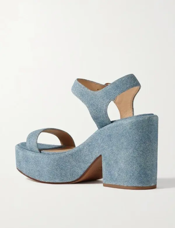 Gabriela Hearst Round Toe High Heel Platform Sandals