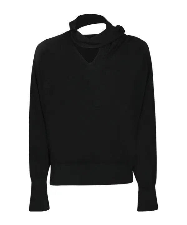 Incotex Cut-out High Neck Knitwear With V-neck