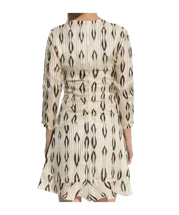 Isabel Marant Étoile Octavia Dress With Graphic Print And Ruched Detailing